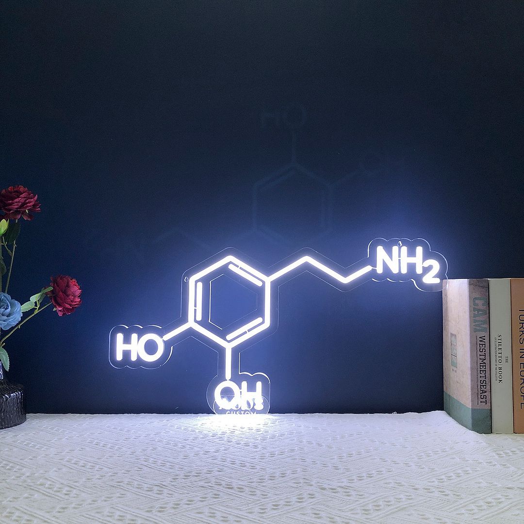 Chemical Symbol For Dopamine Neon Sign – LightUpWorlds